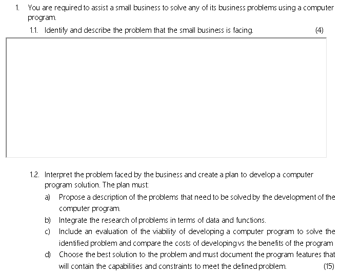Solved 1. You are required to assist a small business to | Chegg.com