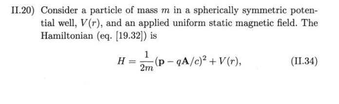 Solved Ii 20 Consider A Particle Of Mass M In A Spherically