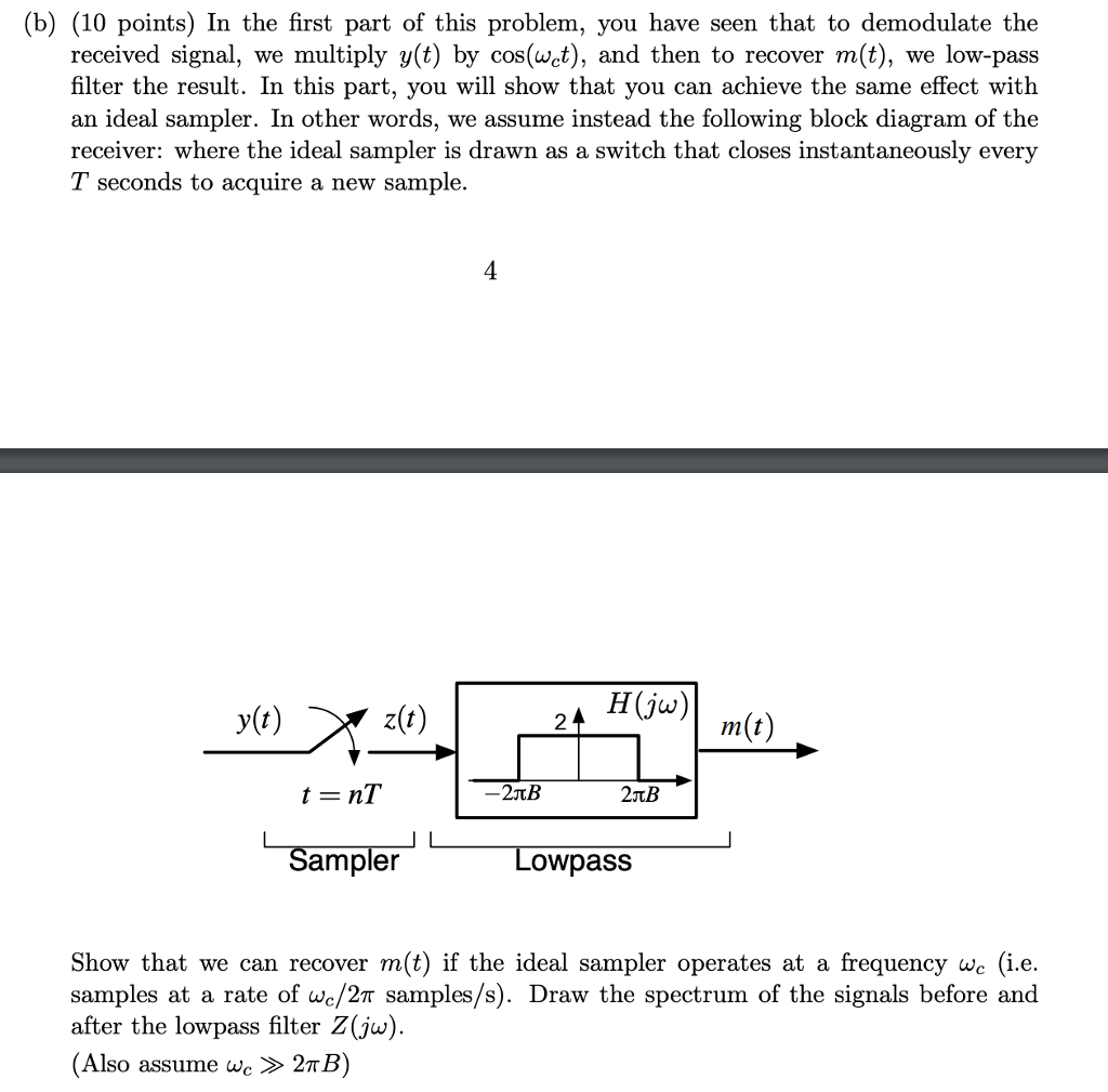 4. (25 points) Modulation and Demodulation (a) (15 | Chegg.com