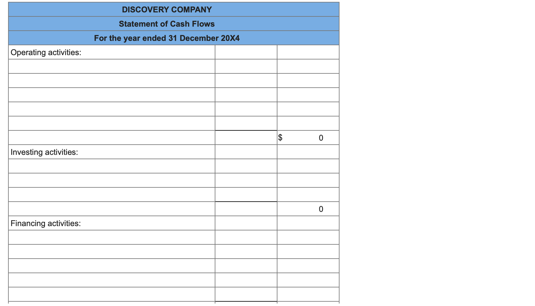 Solved Financial statements for Discovery Company | Chegg.com