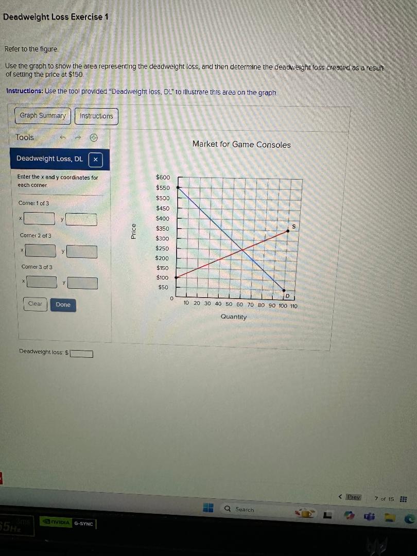 Solved Deadweight Loss Exercise 1Refer to the figure. ﻿Use | Chegg.com