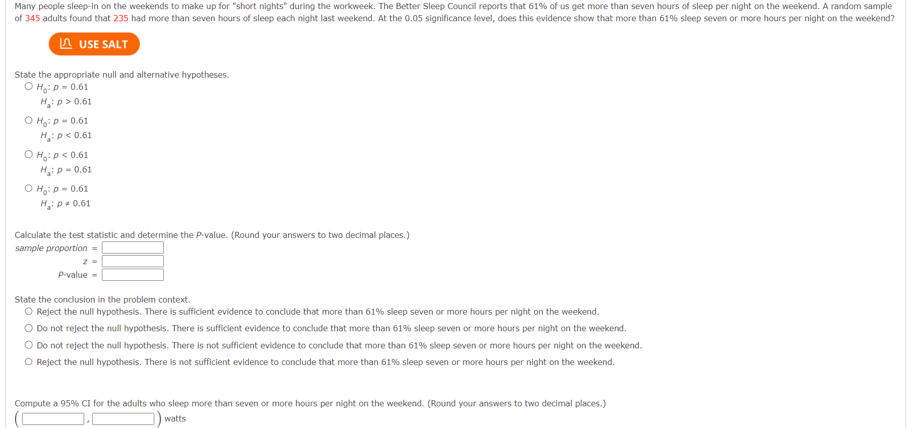 Solved State the appropriate null and alternative | Chegg.com