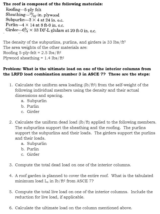 Solved Use LRFD methods. Consider this roof framing plan: | Chegg.com
