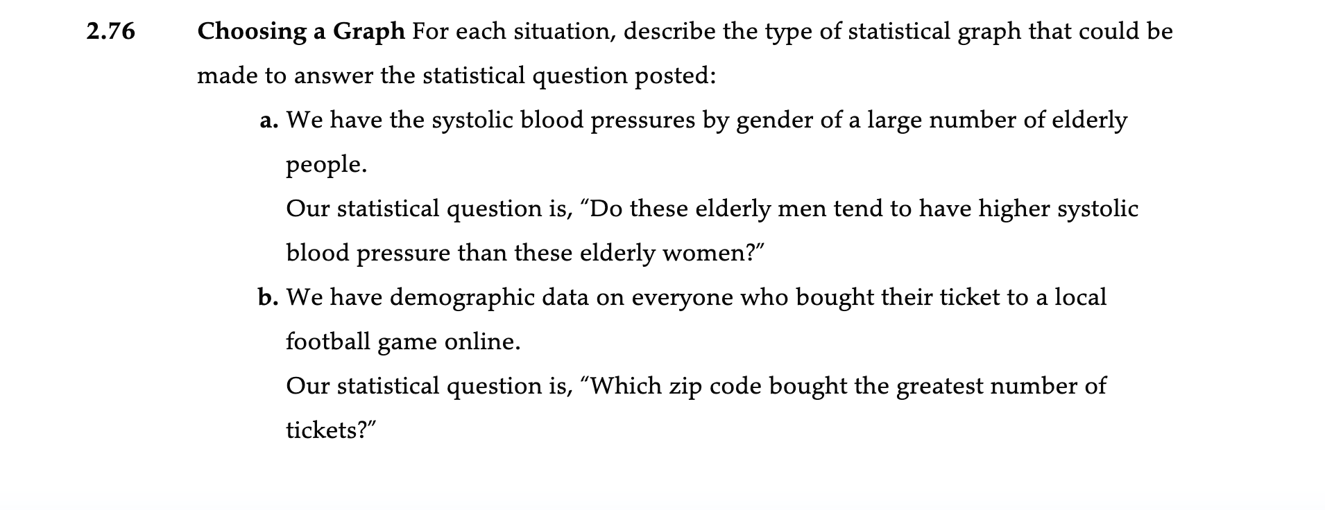 Solved Choosing a Graph For each situation, describe the | Chegg.com