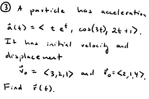 Solved (3 A particle has acceleration ált) - | Chegg.com