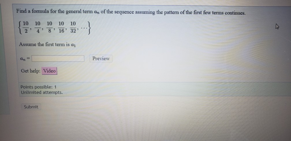 Solved Find a formula for the general term an of the | Chegg.com