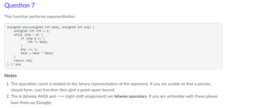 Solved Modify the function to count the number of operations | Chegg.com