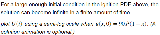Solved The PDE ut=uxx+u2,u(0,t)=u(1,t)=0 is a simple model | Chegg.com