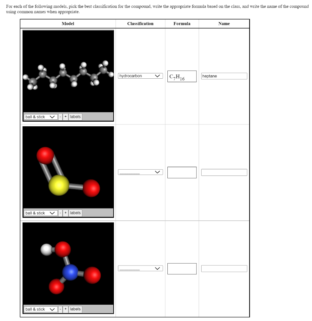 Solved For each of the following models, pick the best | Chegg.com