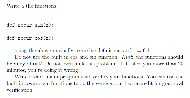 Solved We know that we can Taylor expand sin and cos | Chegg.com