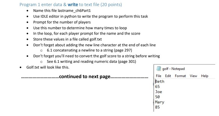 Solved Python Programming Chapter 6 Programming Exercise | Chegg.com