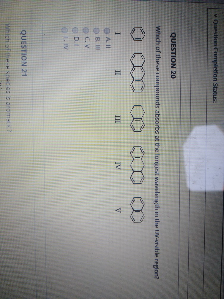 Solved Question Completion Status: QUESTION 20 Which of | Chegg.com Solved Question Completion Status: QUESTION 20 Which of | Chegg.com