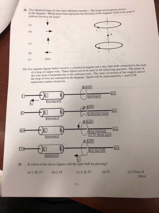 Solved 28 Two Identical Loops Of Wire Carry Identical 