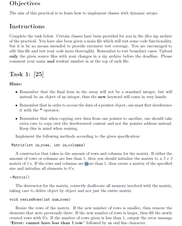 Solved Objectives The aim of this practical is to learn how | Chegg.com