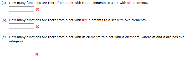 Solved (a) How many functions are there from a set with | Chegg.com