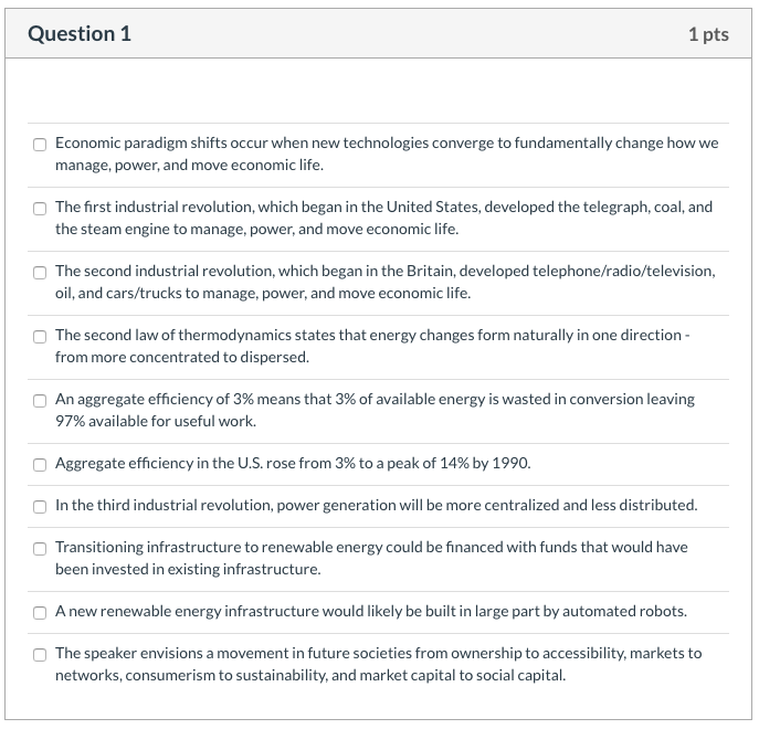 Solved Question 1 1 pts Economic paradigm shifts occur when | Chegg.com