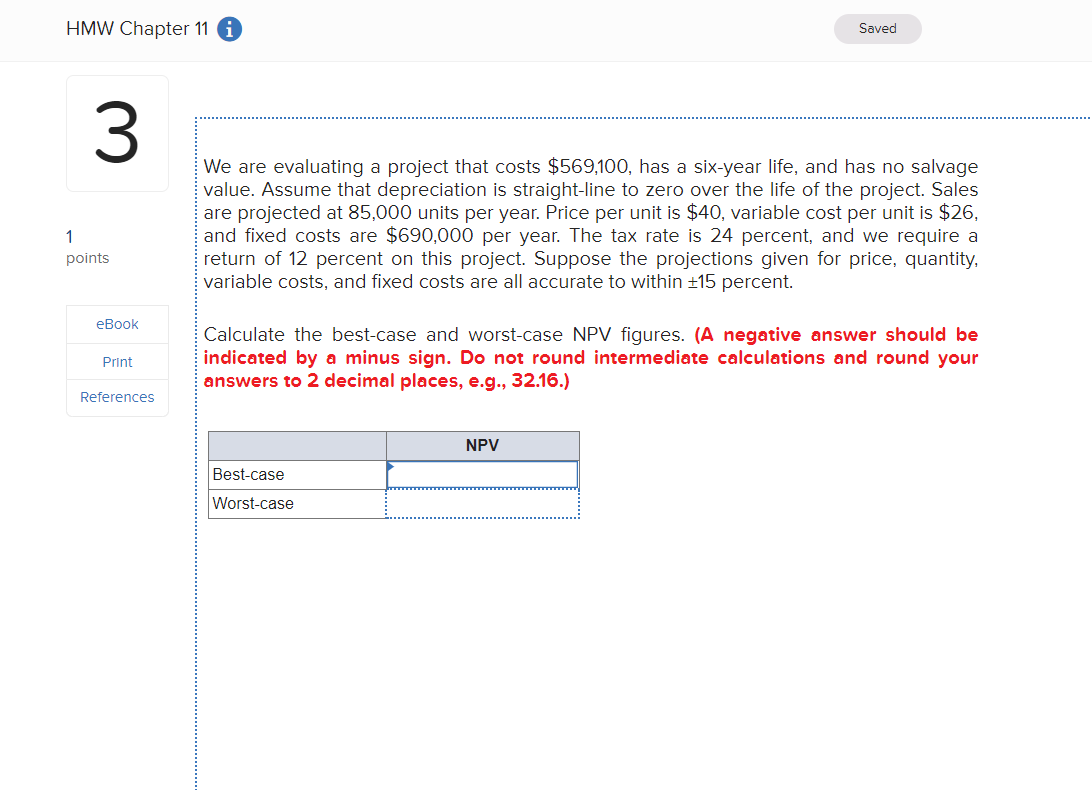 Solved We are evaluating a project that costs $569,100, has | Chegg.com