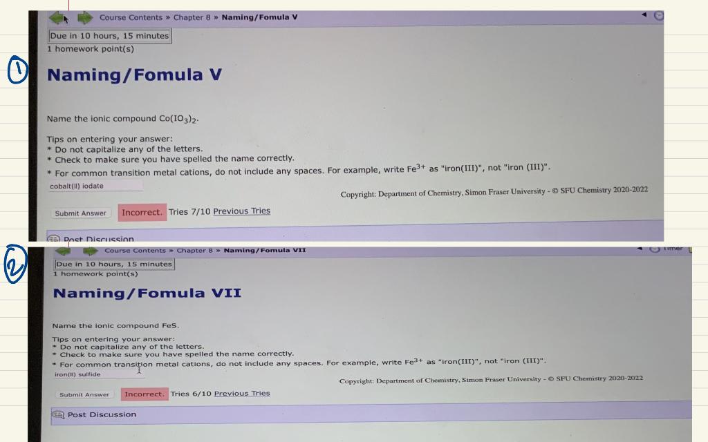 Solved Name the ionic compound Co(IO3)2. Tips on entering | Chegg.com