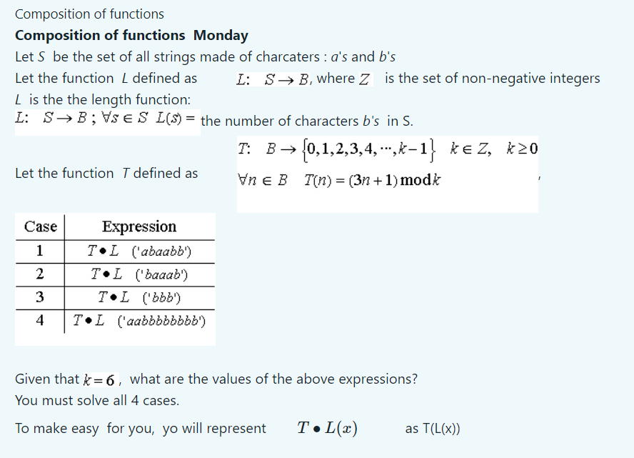 Solved Composition of functions Composition of functions | Chegg.com