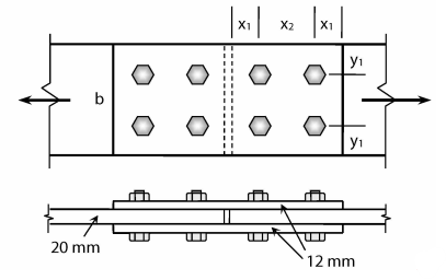 Solved A bolted splice connection is shown below. The bolts | Chegg.com