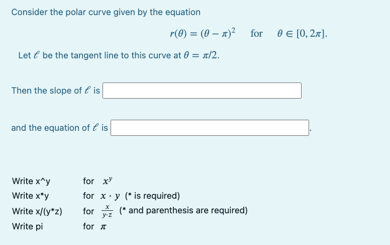 Solved Consider the polar curve given by the equation | Chegg.com