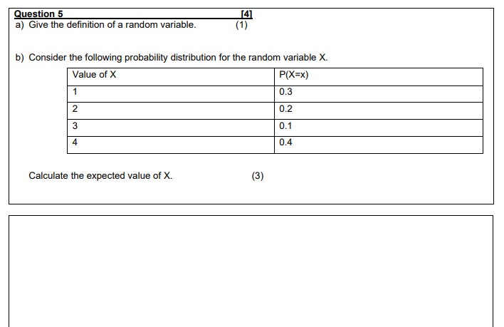 Solved b) Consider the following probability distribution | Chegg.com
