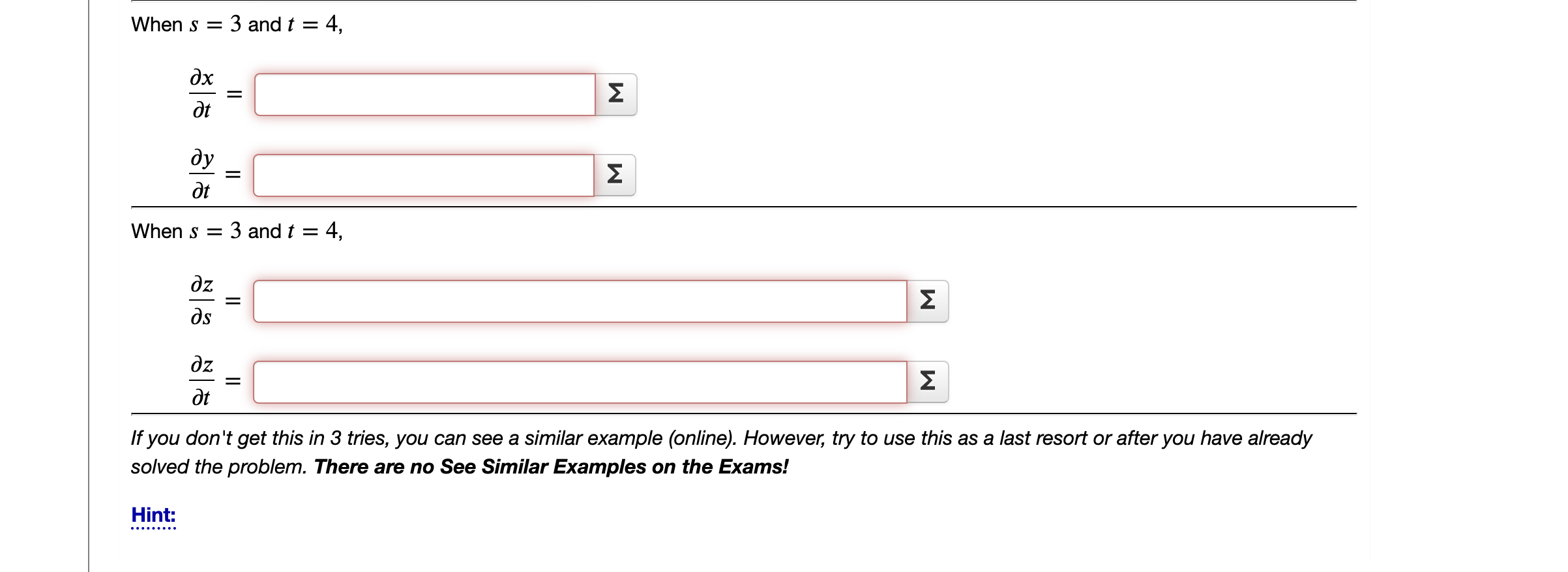 Solved Hw13-chain-rule: Problem 5 Problem Value: 1 point(s). | Chegg.com