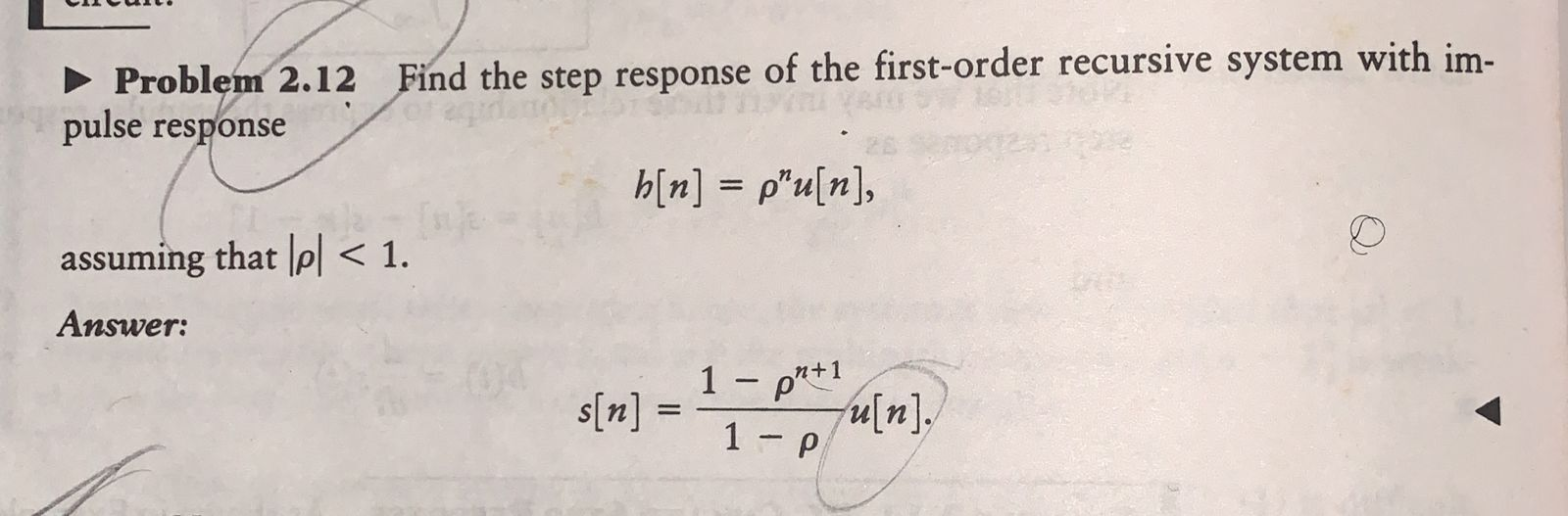 Solved Problem 2.12 Find the step response of the | Chegg.com