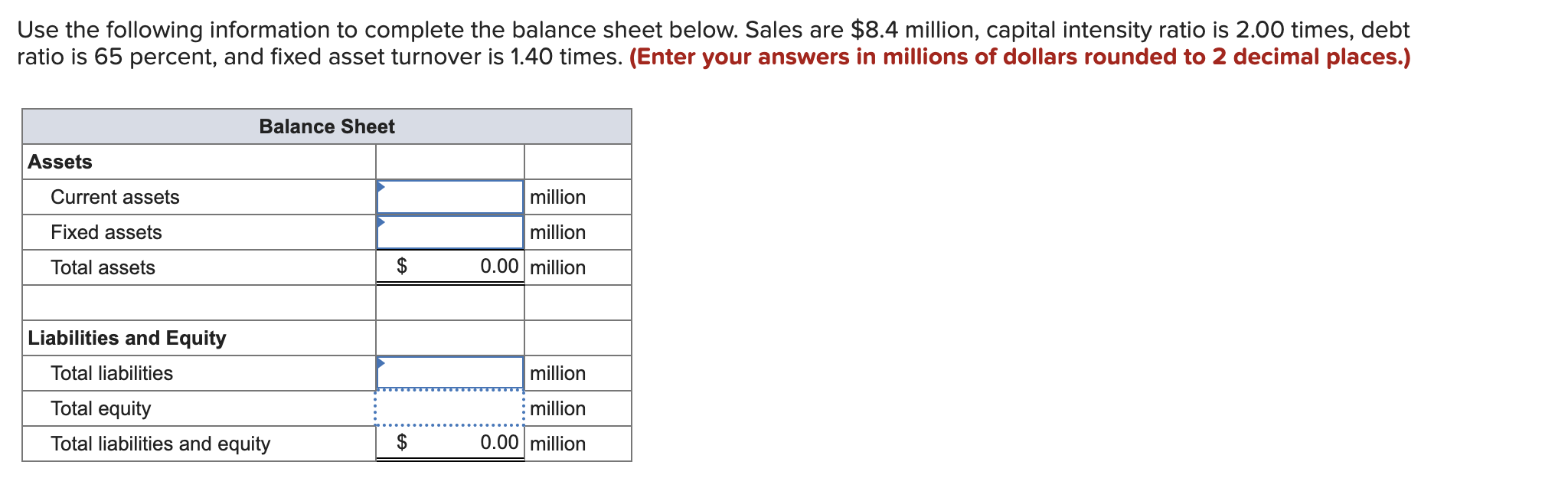 Solved Use the following information to complete the balance | Chegg.com
