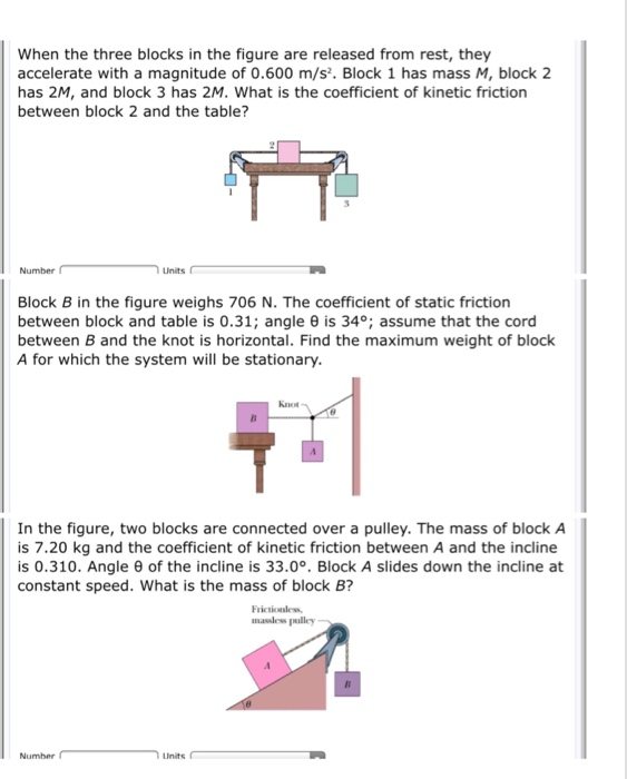 Solved When the three blocks in the figure are released from | Chegg.com