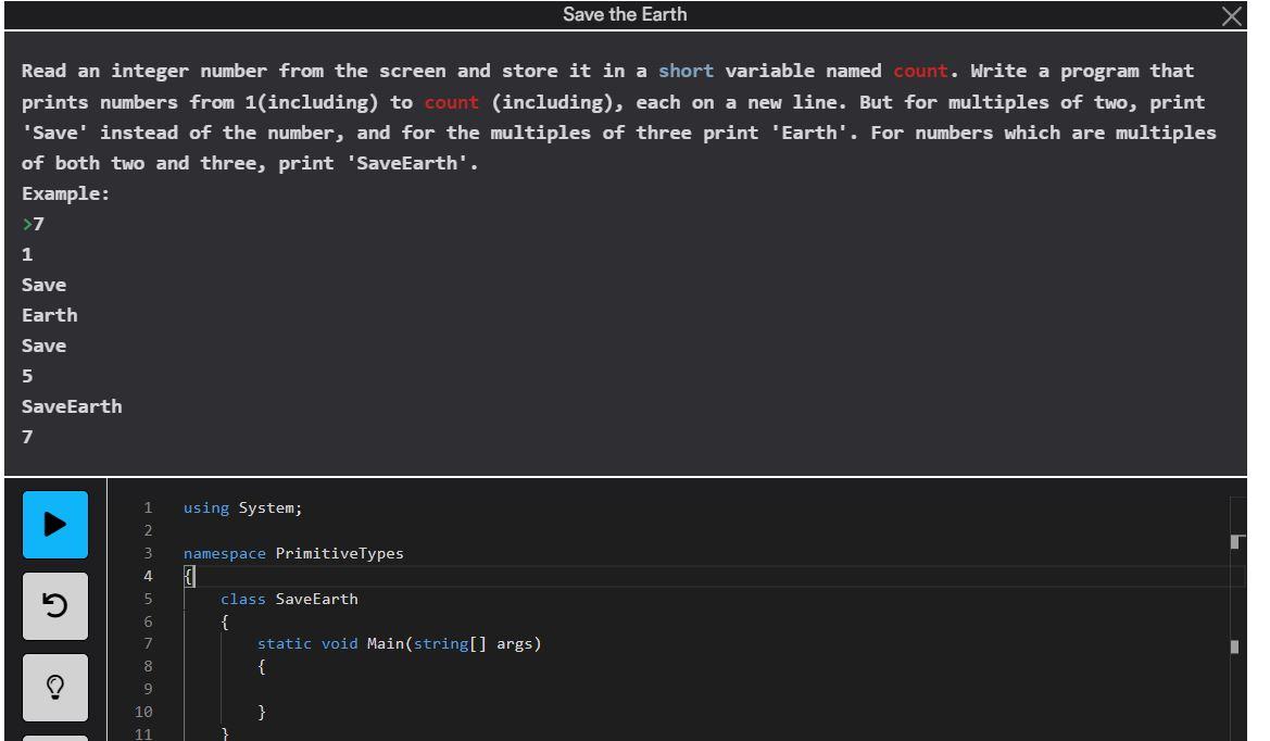 Solved Save the Earth Use c#, Use the same system, | Chegg.com