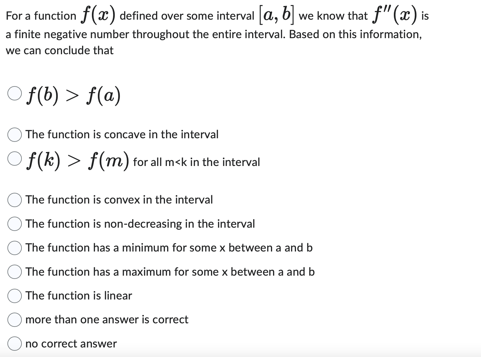 Solved For a function f(x) ﻿defined over some interval a,b | Chegg.com