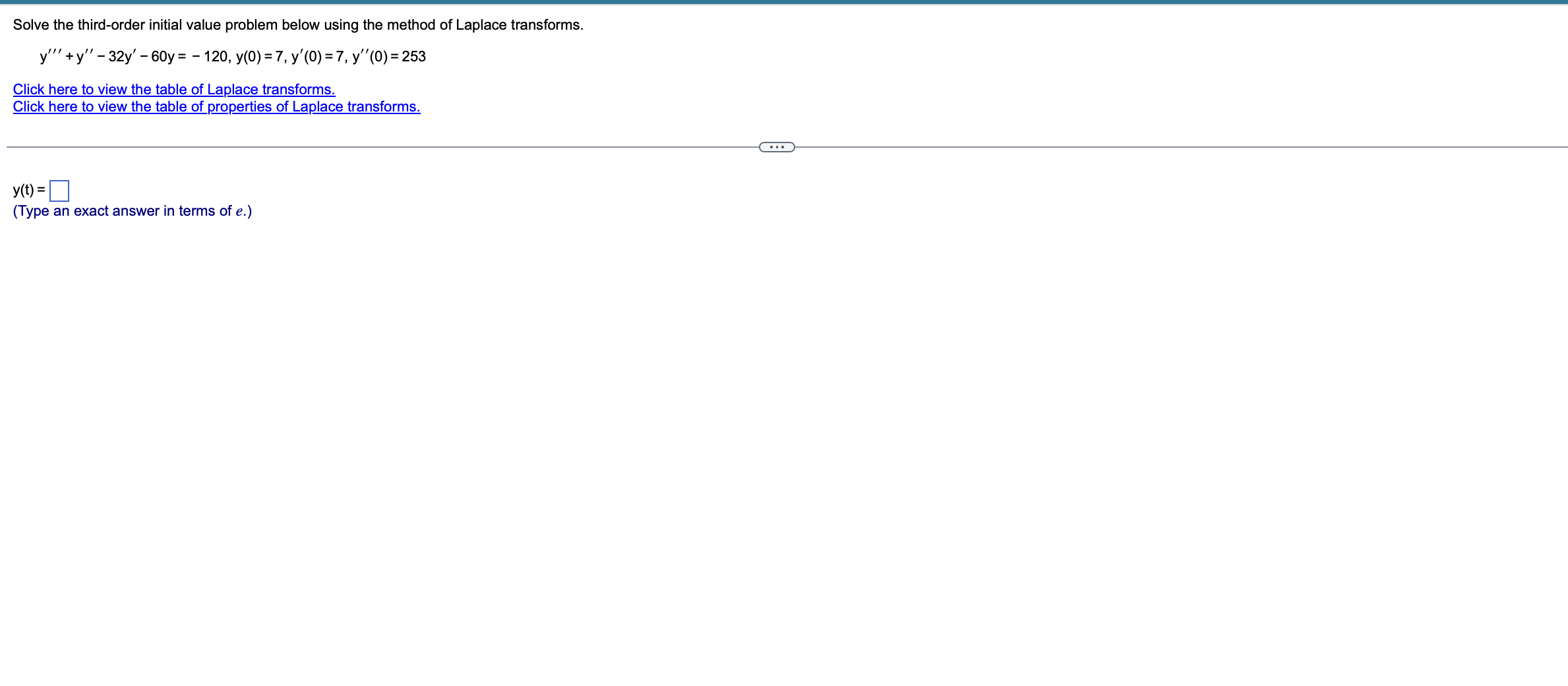 Solved Solve the third-order initial value problem below | Chegg.com