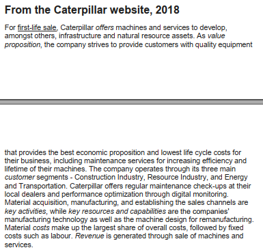 The case company - Caterpillar The case description | Chegg.com