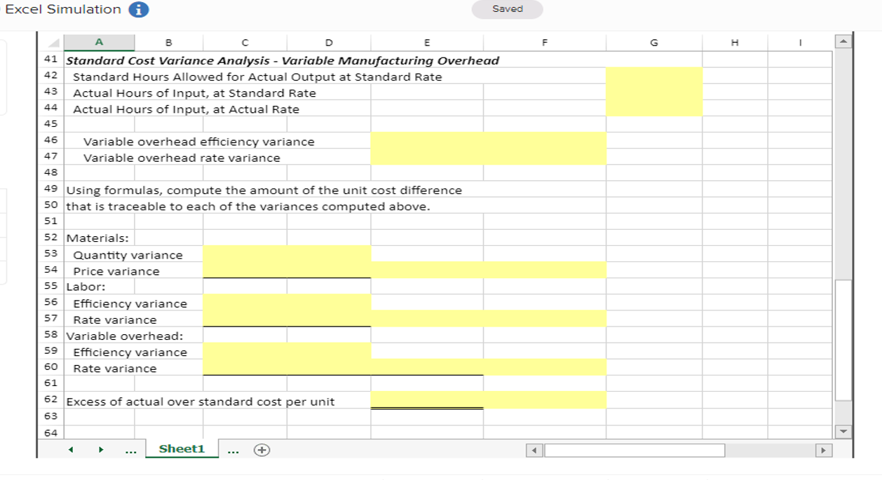Solved Basic Variance Analysis and the Impact of Variances | Chegg.com