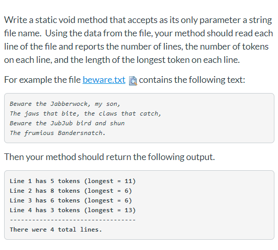 Solved Write A Static Void Method That Accepts As Its Only Chegg
