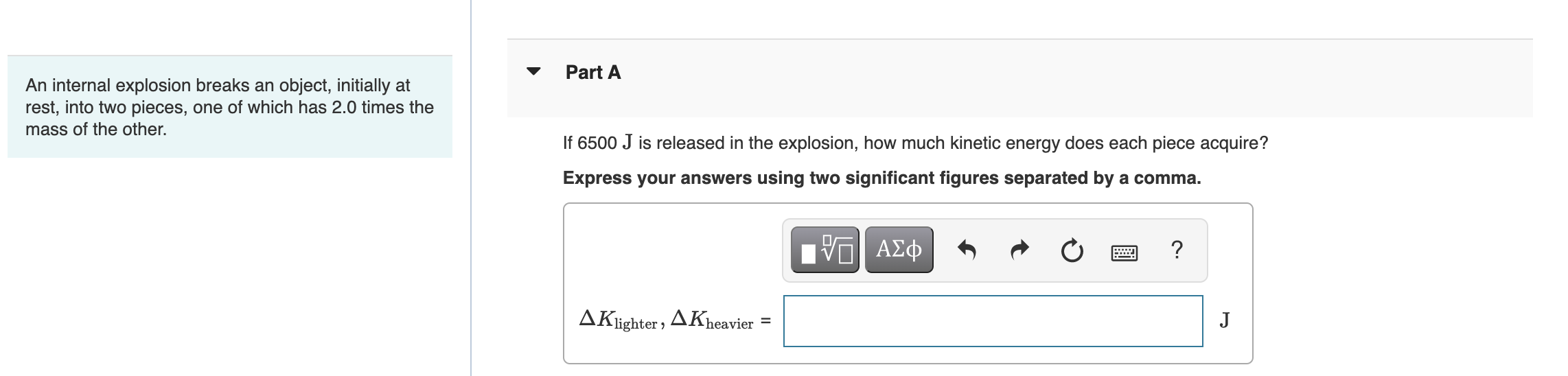 Solved An internal explosion breaks an object, initially at | Chegg.com