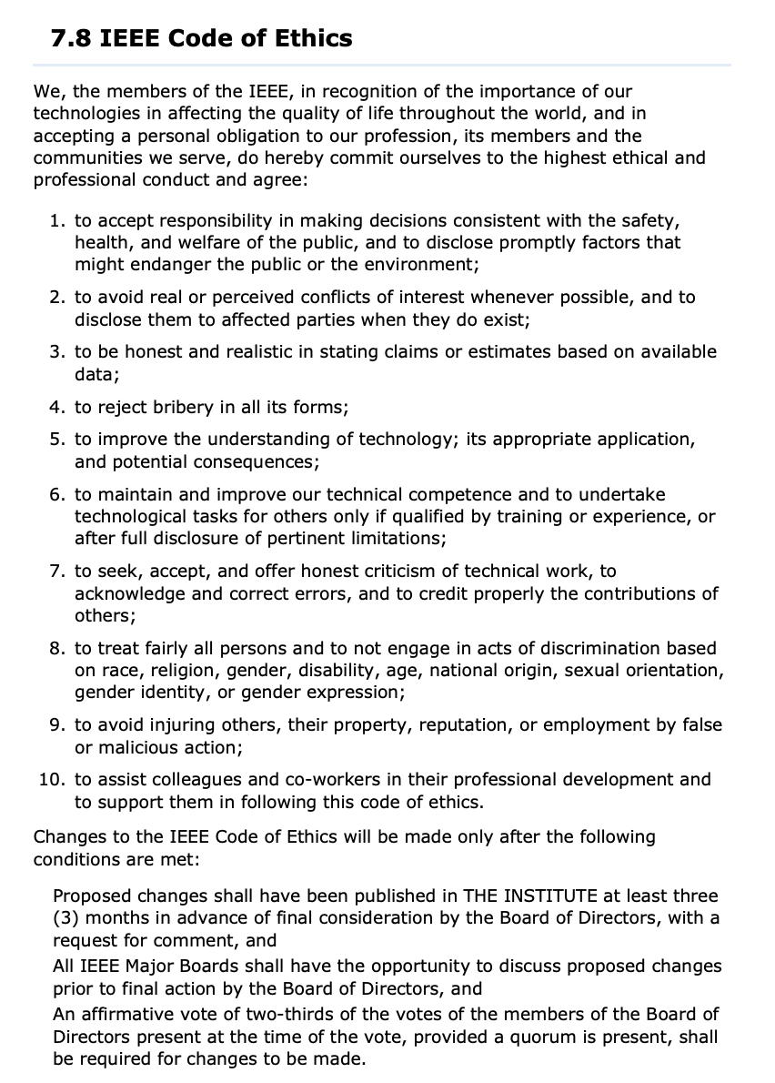 Solved We, the members of the IEEE, in recognition of the | Chegg.com