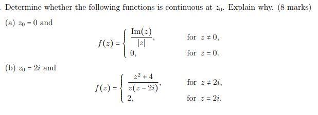 Solved Determine whether the following functions is | Chegg.com