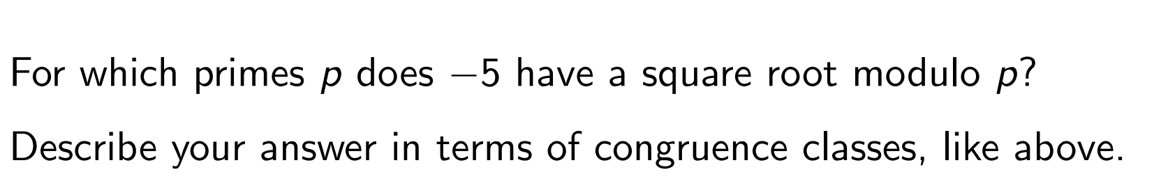 Solved - If the prime p is congruent to 1 or 11 modulo 12 | Chegg.com