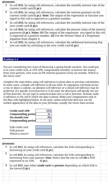 Solved airements 1 In cell D11, by using cell references, | Chegg.com