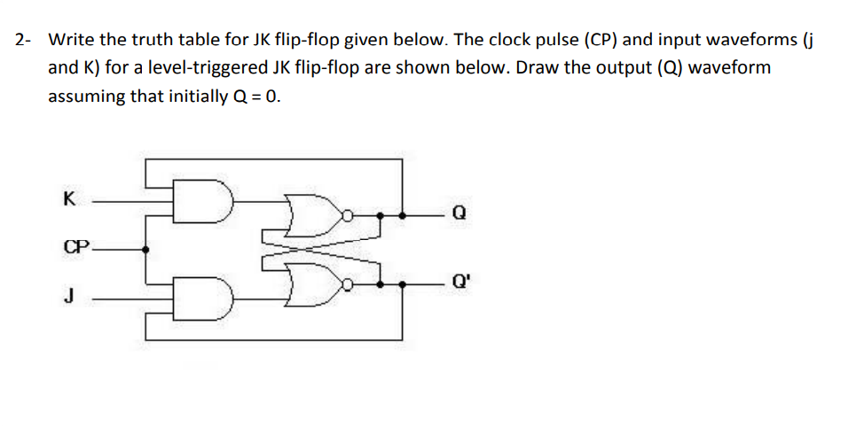 Solved Homework 4 1- Write the truth table for T flip-flop | Chegg.com