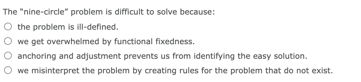 Solved The "nine-circle” problem is difficult to solve | Chegg.com