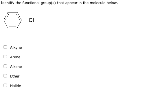 Solved Identify the functional group(s) that appear in the | Chegg.com