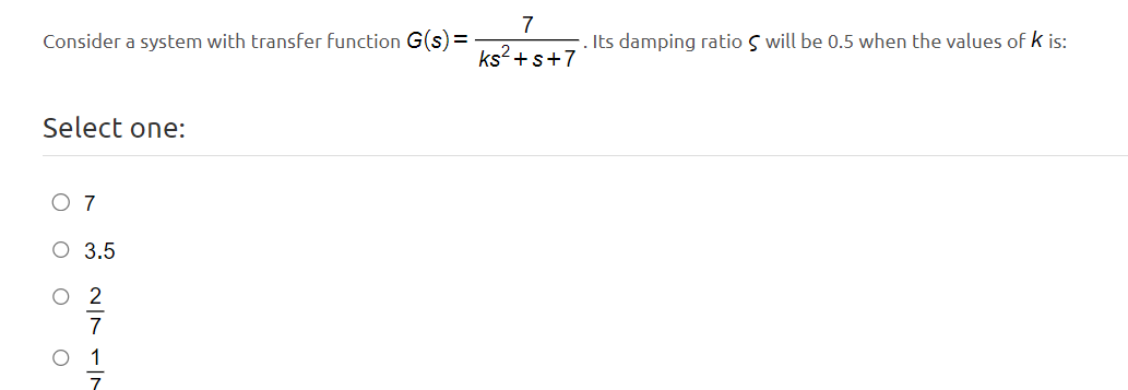 Solved Consider a system with transfer function | Chegg.com