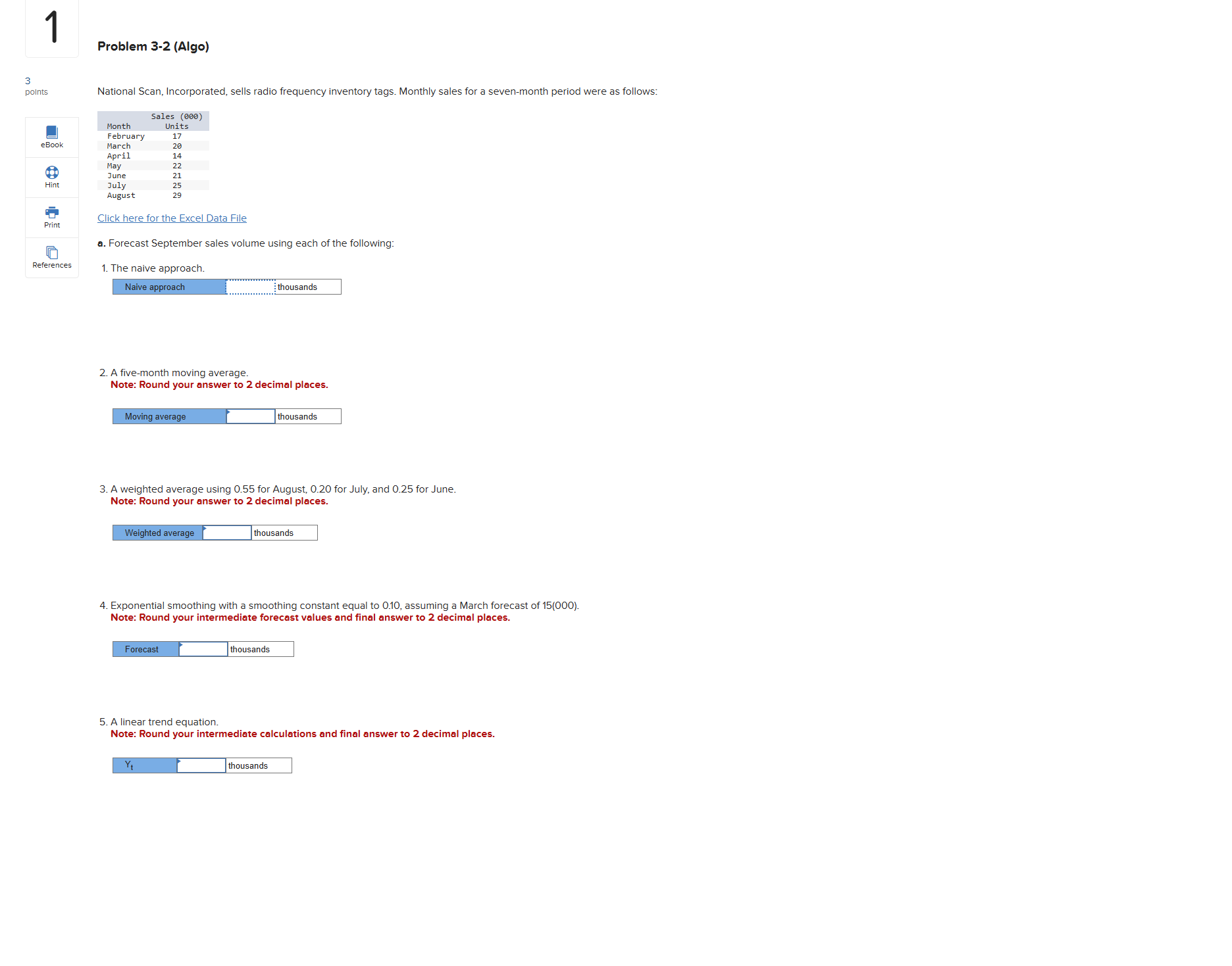 Solved Problem 3-2 (Algo)National Scan, Incorporated, sells | Chegg.com