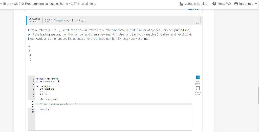 Solved for(i = 0; i = | Chegg.com
