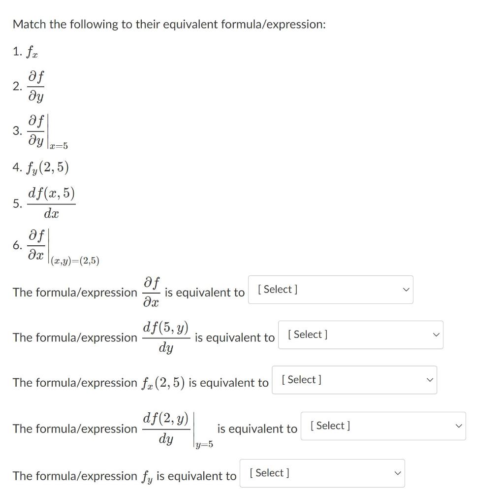 Solved Match the following to their equivalent | Chegg.com