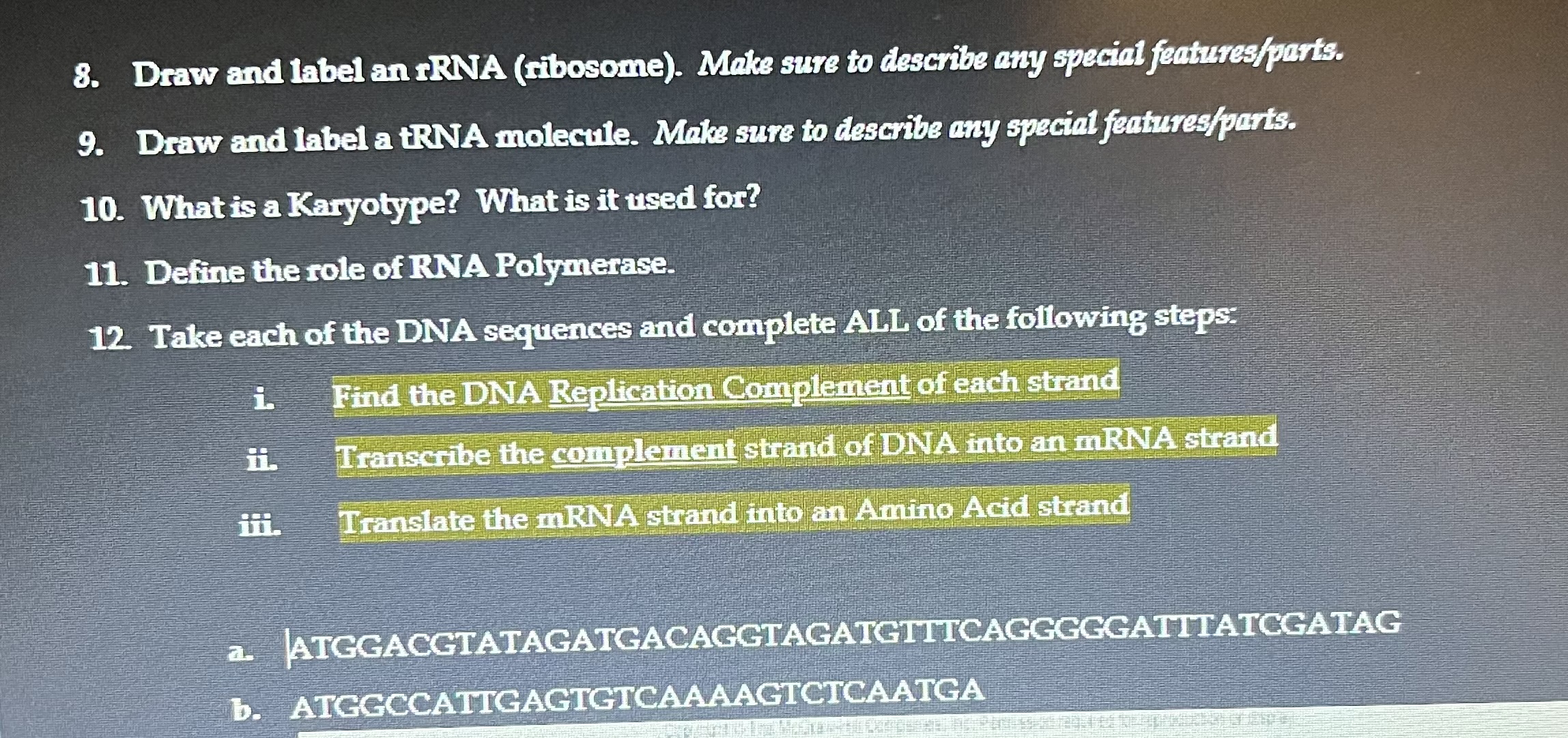 Solved Draw and label an rBNA (ribosome). ﻿Make sure to | Chegg.com