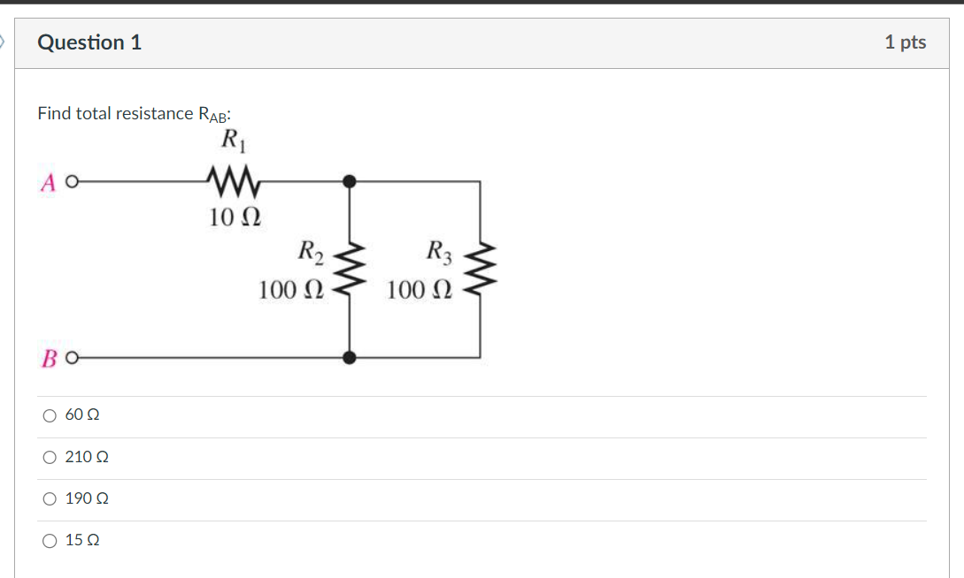 Solved Find total resistance \\( R_{A B} \\) : | Chegg.com